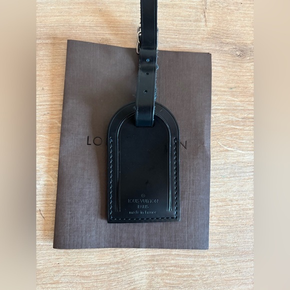 Louis Vuitton | Accessories | Authentic Louis Vuitton Black Id Tag ...
